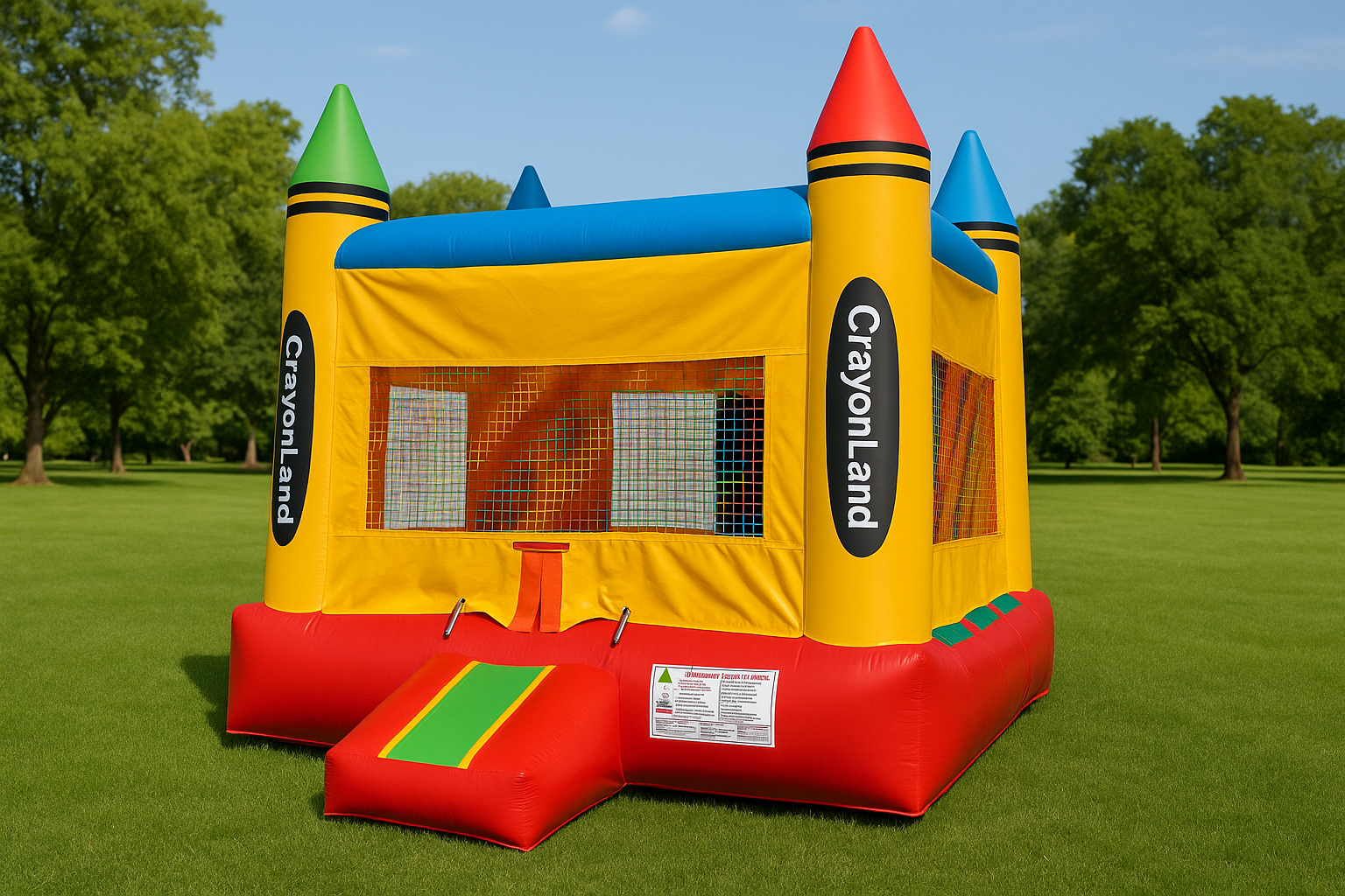 Inflatable Crayonland Bounce House – Stars Chairs